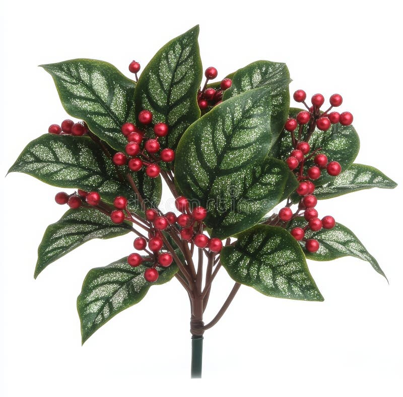 Holly Branches with Christmas Berries and Lush Leaves for the Holidays ...