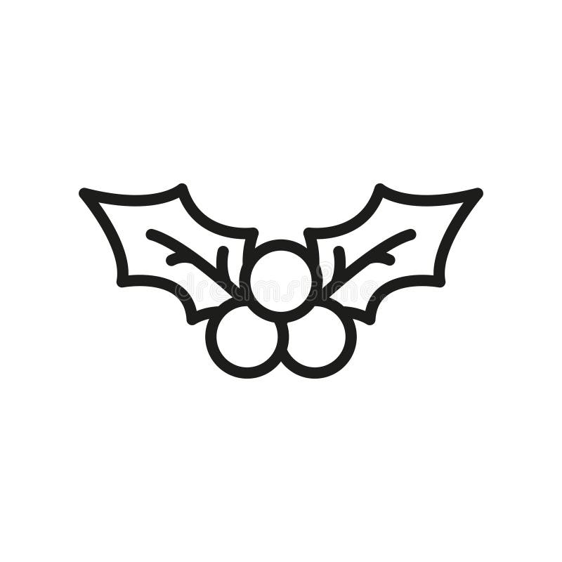 Holly Christmas Icon Vector Basic Design Simple and Modern Stock Vector ...