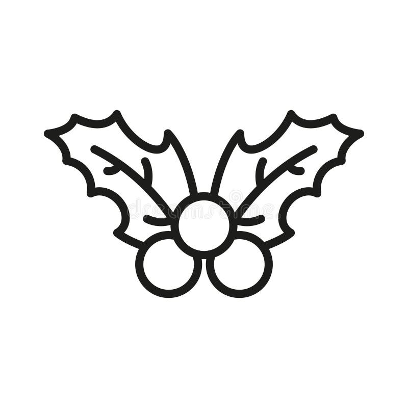 Holly Christmas Icon Vector Basic Design Simple and Modern Stock ...