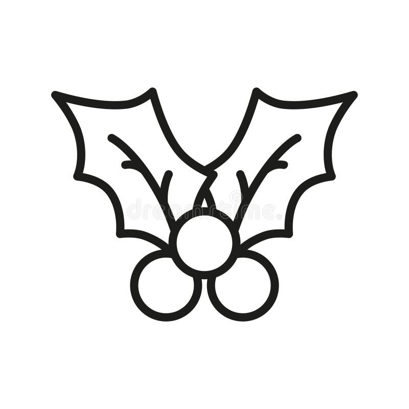 Holly Christmas Icon Vector Basic Design Simple and Modern Stock Vector ...