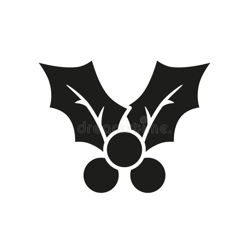 Holly Christmas Icon Vector Basic Design Simple and Modern Stock Vector ...