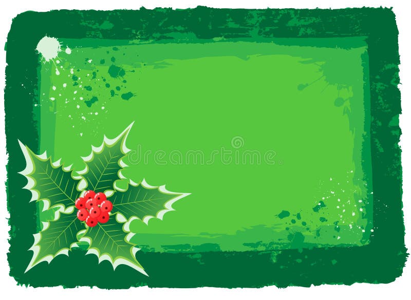 Holly frame stock vector. Illustration of branch, product - 7138151