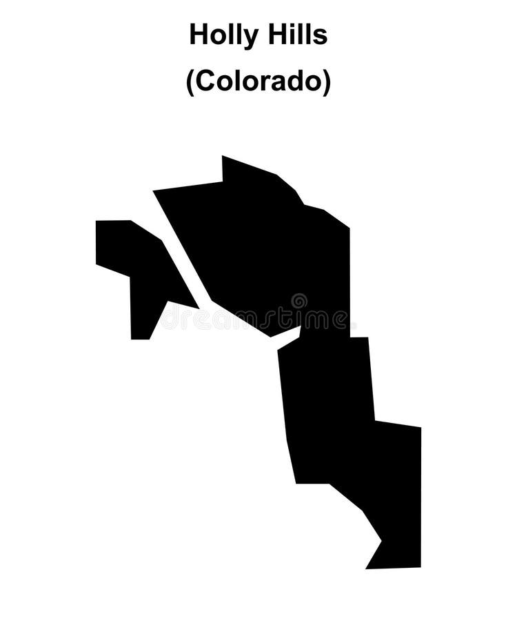 Holly Hills outline map stock vector. Illustration of blank - 387015897