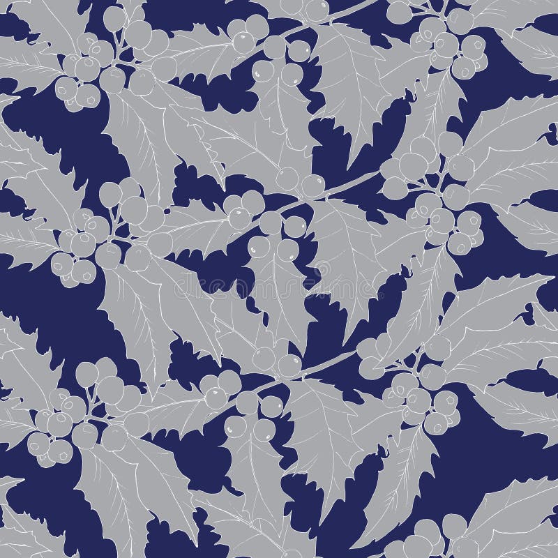 Holly pattern 6 stock vector. Illustration of fabrics - 282063447