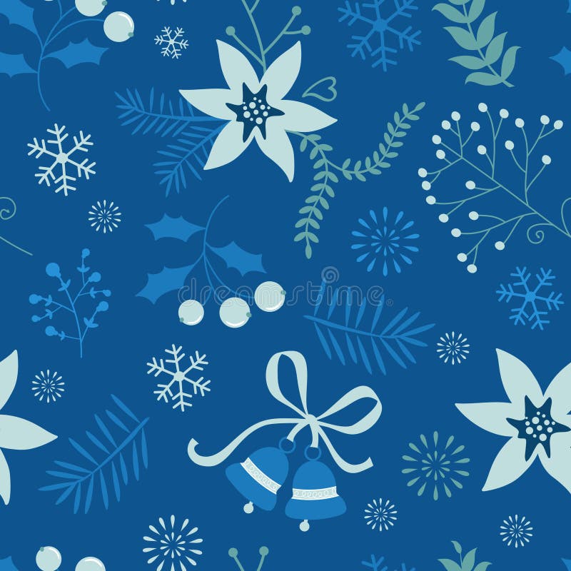 Holly seamless pattern stock vector. Illustration of decor - 46321357