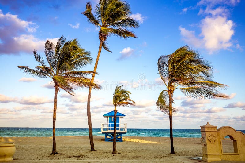 Hollywood Beach, Hollywood, Florida, Usa Stock Image - Image of sunset ...