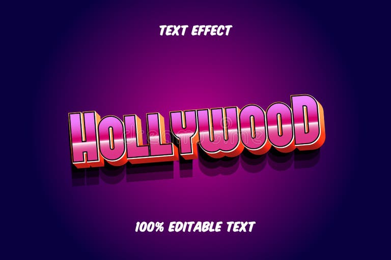 Hollywood Text Effect Stock Illustrations – 87 Hollywood Text Effect ...