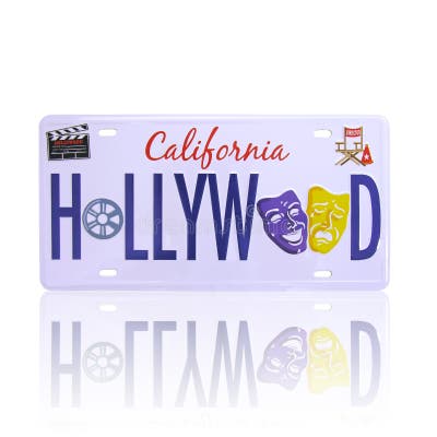 Hollywood License Plate stock image. Image of license, actor - 676531