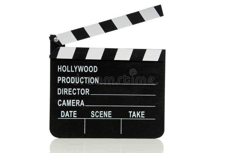 A Hollywood Movie Clapper Board (Clap Slate) Stock Image - Image of ...