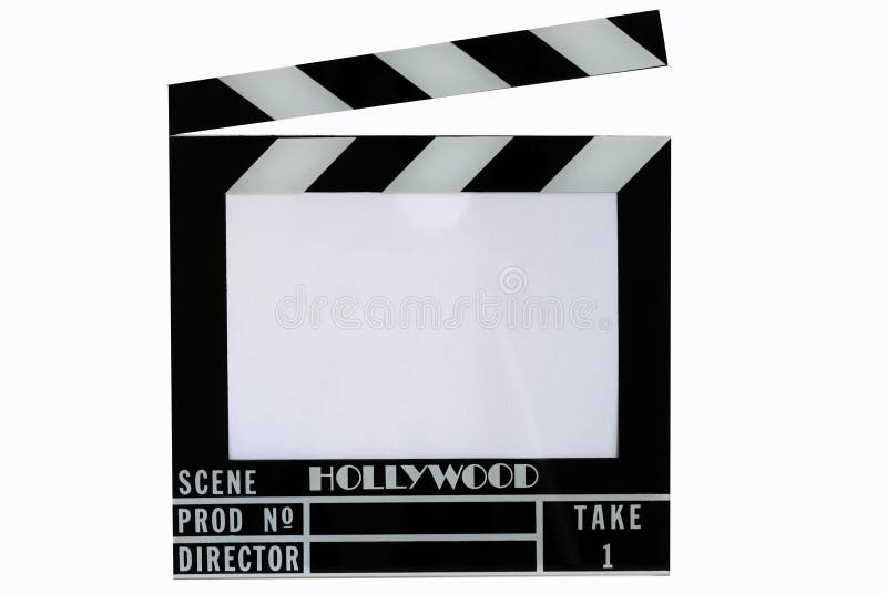 A Hollywood Movie Clapper Board (Clap Slate) Stock Image - Image of ...