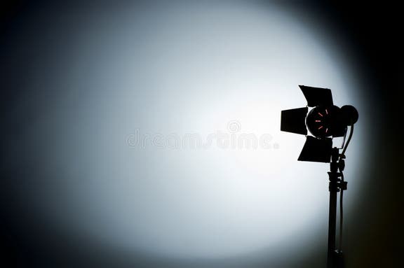 Hollywood Movie Studio Light Aimed at the Backgrou Stock Photo - Image ...