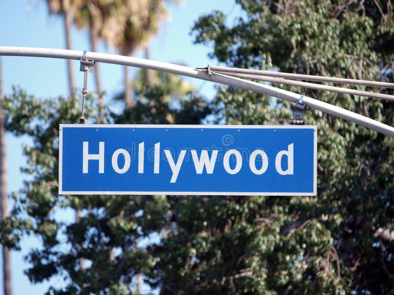 Hollywood Blvd Street Sign stock image. Image of tourism - 10361565