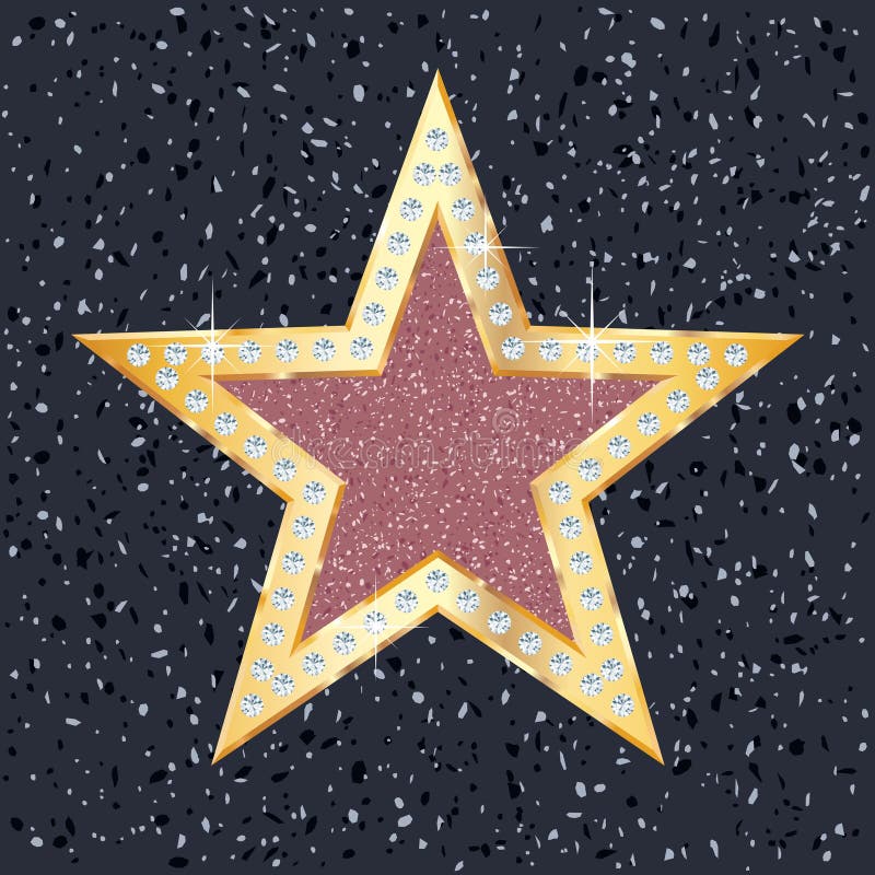 Diamond hollywood star stock vector. Illustration of fame - 307127023