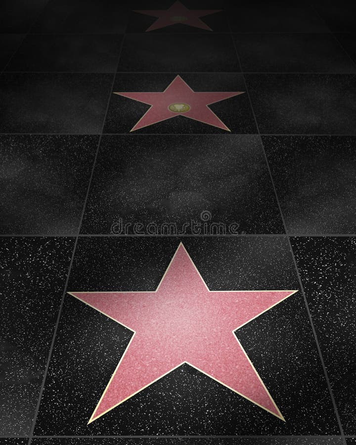 Hollywood Star Framed Boulevard Space for Text Stock Illustration ...
