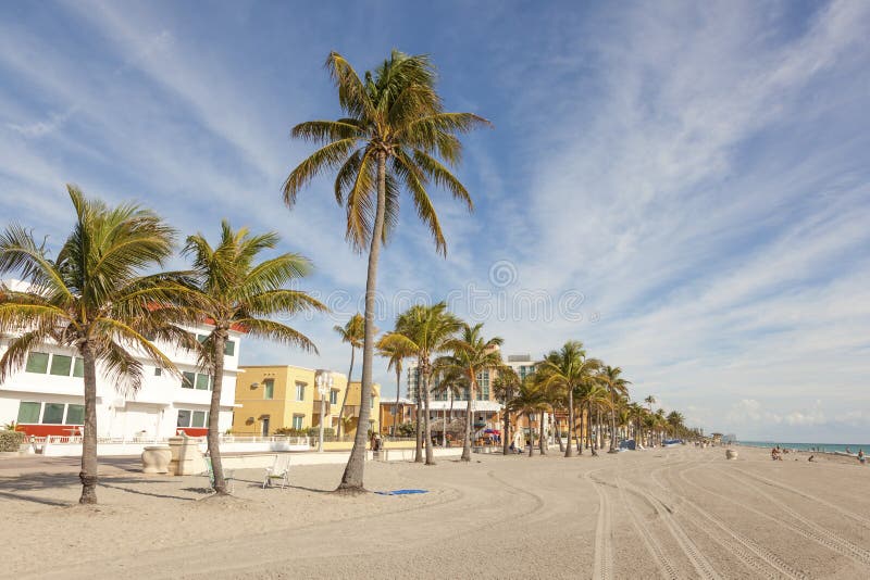Hollywood-Strand, Florida redaktionelles stockfotografie. Bild von ...