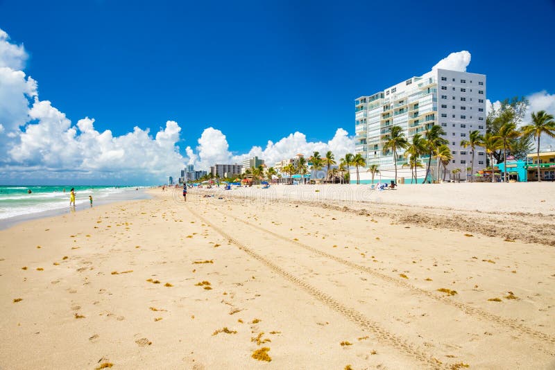 Hollywood-Strand Florida redaktionelles stockfoto. Bild von zustände ...