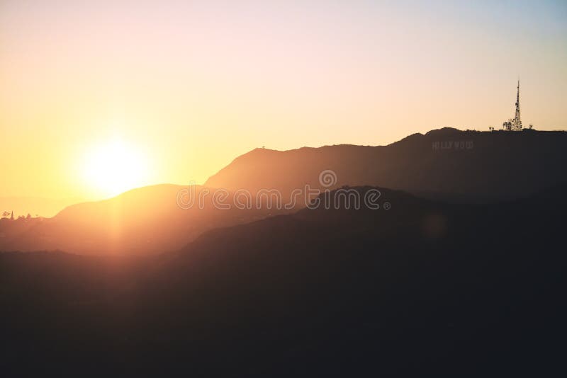 Hollywood Sunset editorial stock photo. Image of aerial - 61512183