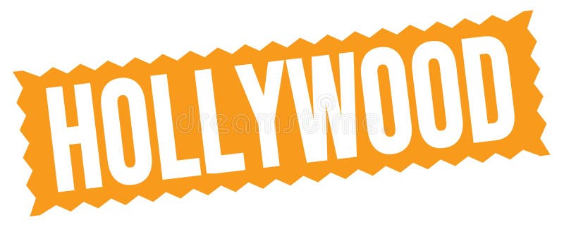 HOLLYWOOD Text Written on Orange Stamp Sign Stock Illustration ...