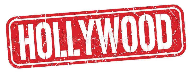 HOLLYWOOD Text Written on Red Stamp Sign Stock Illustration ...