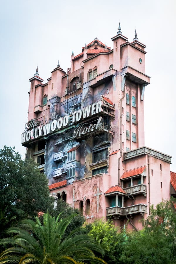 Hollywood Tower of Terror editorial stock image. Image of structure ...