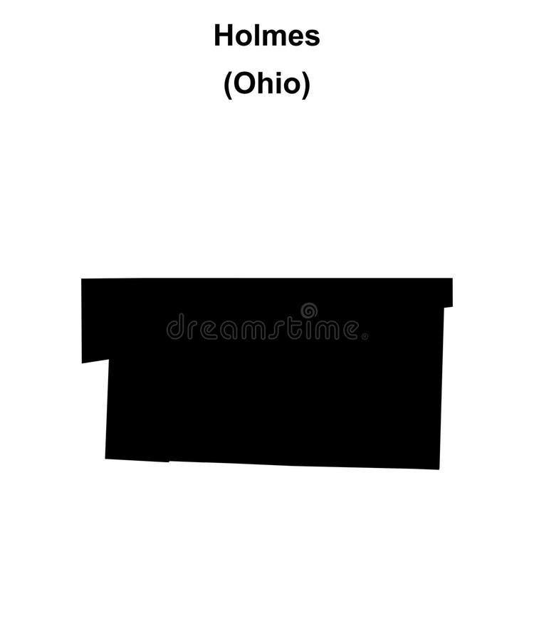 Holmes outline map stock vector. Illustration of county - 361750045