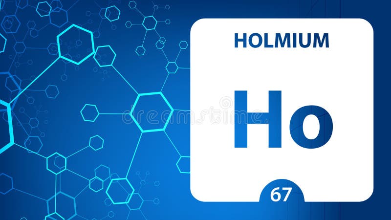 Holmium Symbol. Sign Holmium with Atomic Number and Atomic Weight. Ho ...