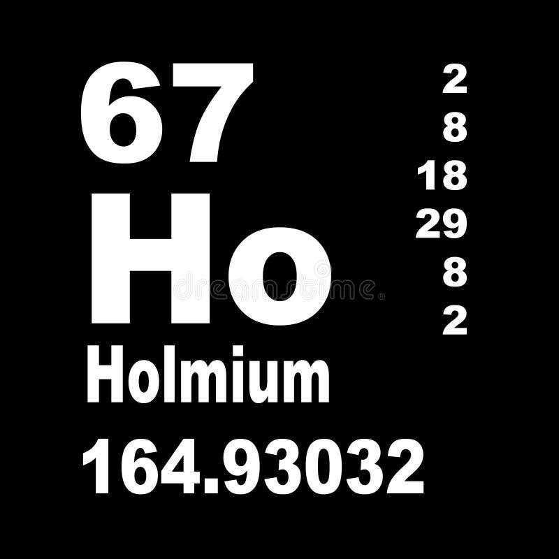 Holmium Periodic Table of Elements Stock Illustration - Illustration of ...