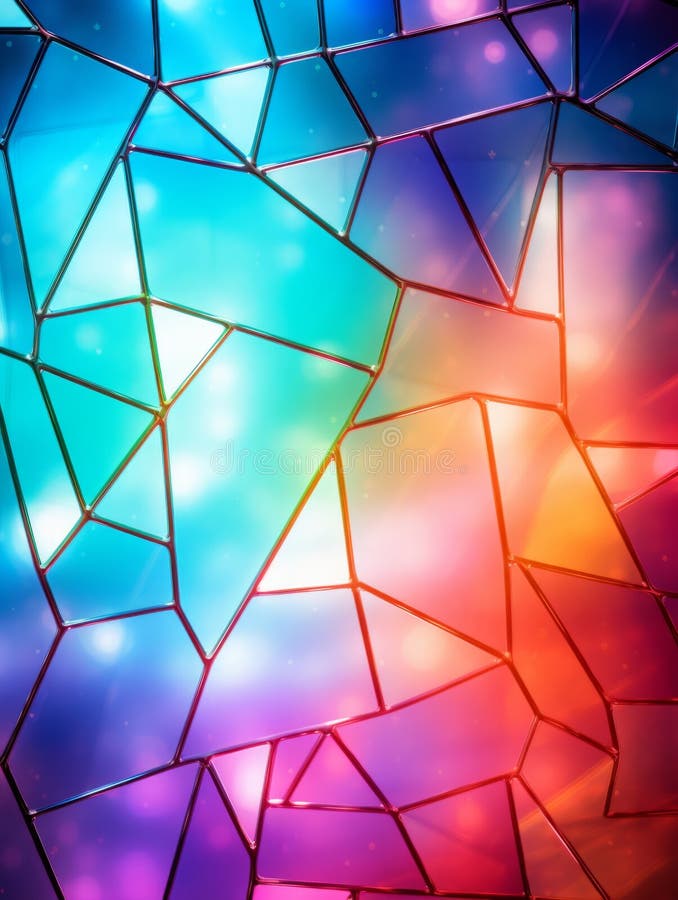 Holo Glass Creative Abstract Geometric Texture. Stock Illustration ...