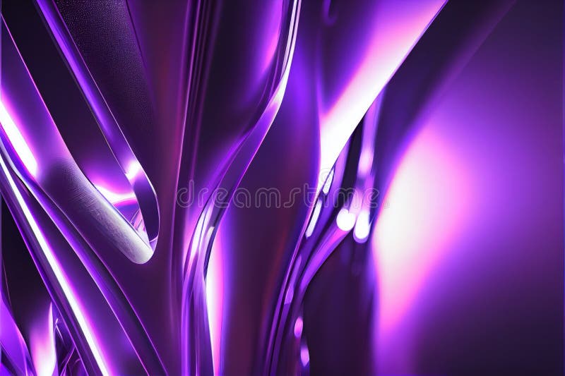Holo Lilac Abstract Curved Lines Background Texture Stock Illustration ...