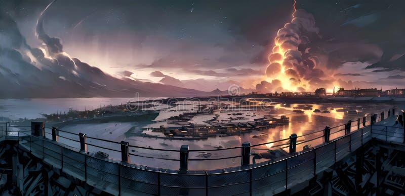 Holocaust Nuclear Fallout Post Apocalyptic Armageddon Explosion Stock ...