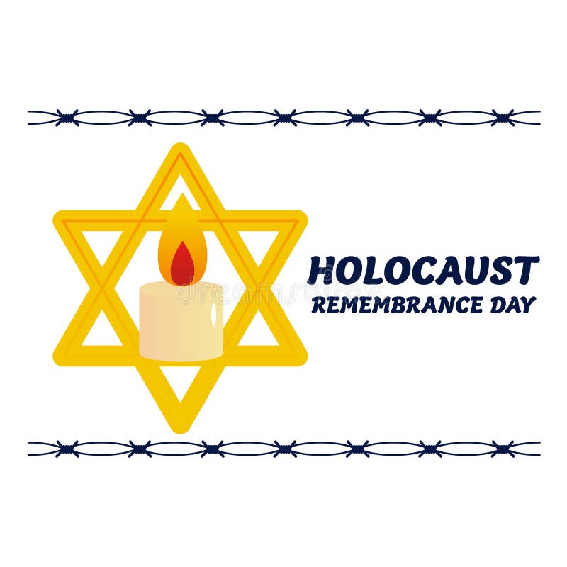 Holocaust Remembrance Day Memorial Illustration Stock Vector ...
