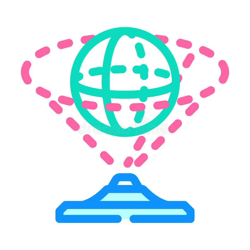 Hologram Augmented Reality Color Icon Vector Illustration Stock Vector ...