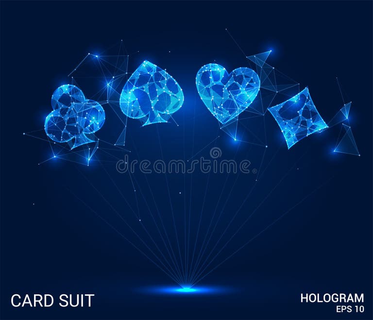 Hologram Card Suits. Card Suits of Polygons, Triangles, Points, and ...