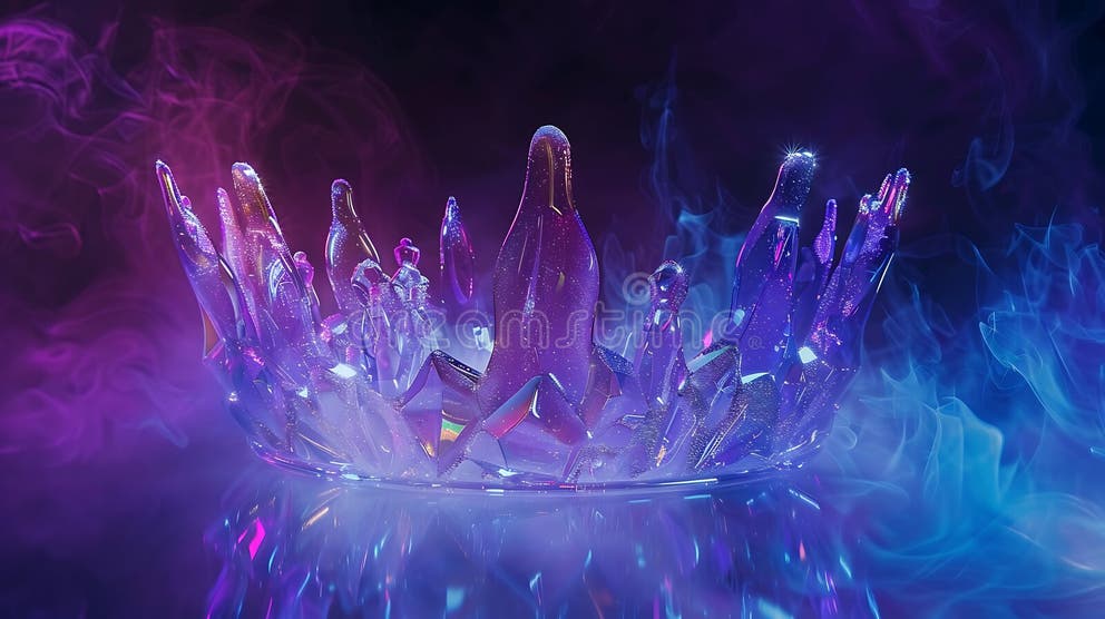 Transparent Hologram of the Crown. a Crown of Polygons, Triangles of ...