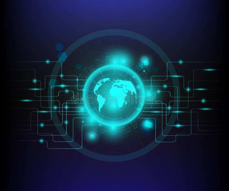 Hologram Earth Digital Network Technology Vector Concept Stock Vector ... Hologram Earth Digital Network Technology Vector Concept Stock Vector ...