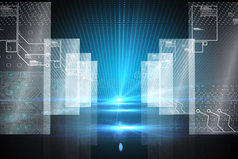 Hologram on Futuristic Background Stock Illustration - Illustration of ...