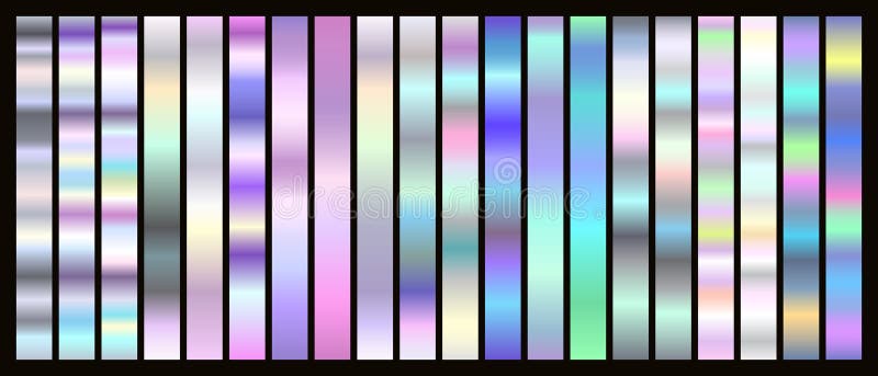 Hologram Gradient Color Set Stock Vector - Illustration of texture ...