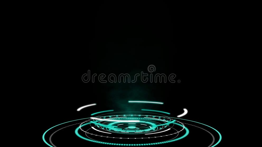 Hologram HUD Circle Interfaces , Hi-tech Futuristic Button Display Stock Illustration ...