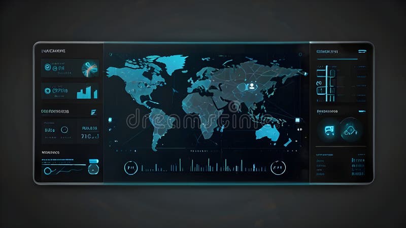 Hologram Hud Infographic for Digital User Interface. Stock Illustration ...
