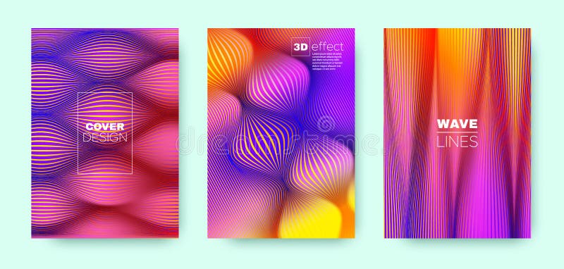 Hologram Lines Concept. Modern 3d Background Stock Vector ...