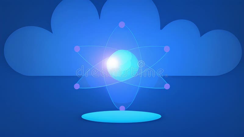 A Hologram Projecting the Electron Cloud of an Atom Visualizing Its ...