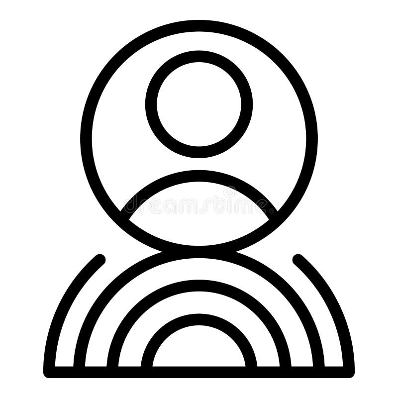 Human Hologram Projection Icon Vector Flat Stock Illustration ...