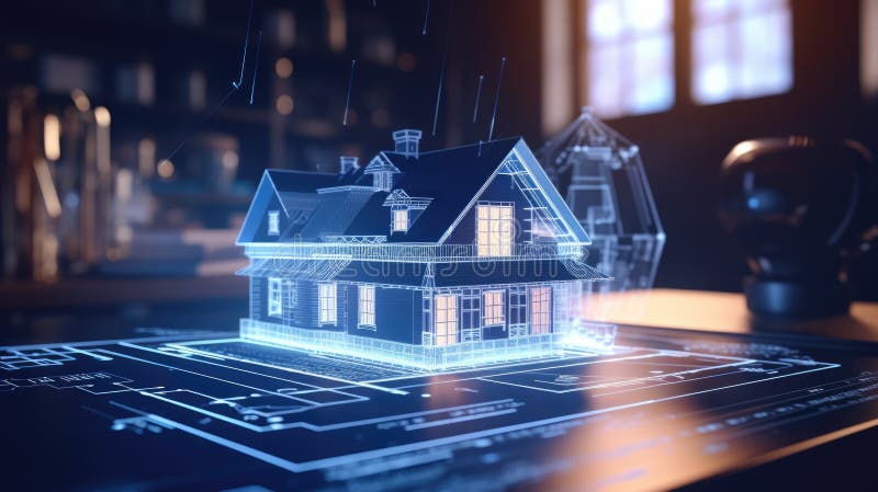 Hologram and Projection of the House. Design and Construction Project ...