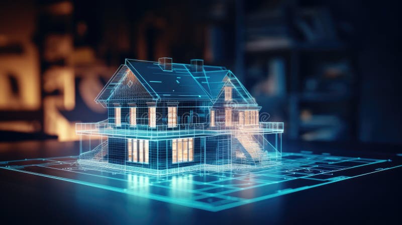 Hologram and Projection of the House. Design and Construction Project ...