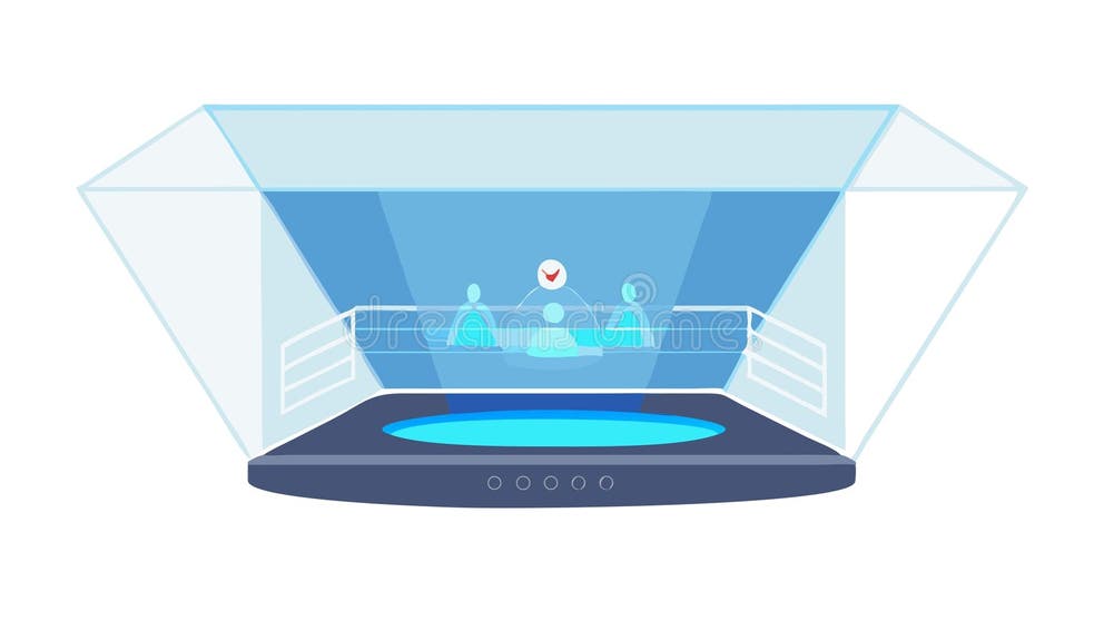 Hologram Projection Icon Vector for Future Tech and Display, Vector ...