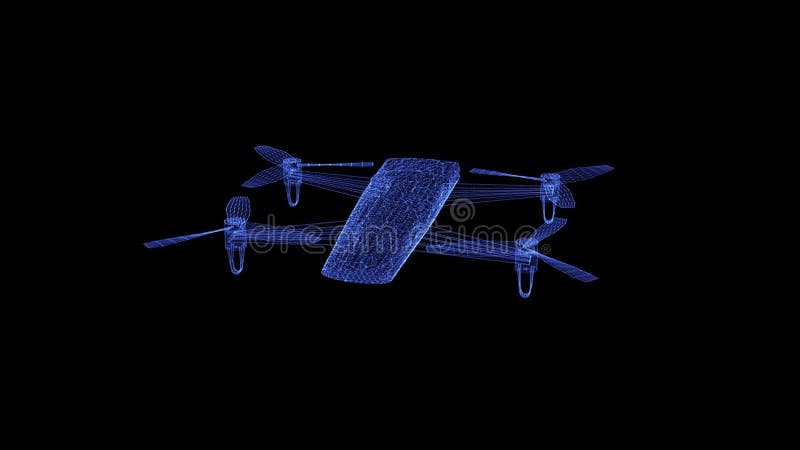 Robot Wheeled Delivery Drone Intro Able To Loop Seamless Stock Video ...