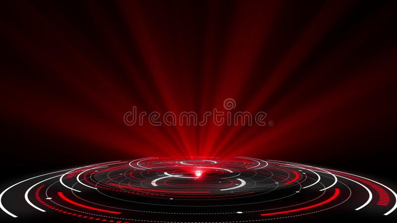 Hologram Rounded HUD Design Animation. Digital Technology Concept in ...