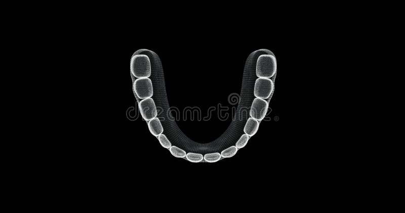 3D Human Teeth Flying through the Frame on a Green Screen. Stock Video ...