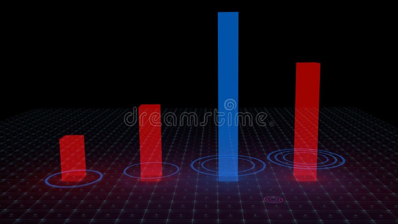 Hologram Showing Statistics Stock Illustration - Illustration of ...