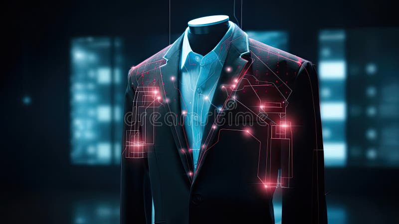 Hologram of smart clothes stock illustration. Illustration of ...